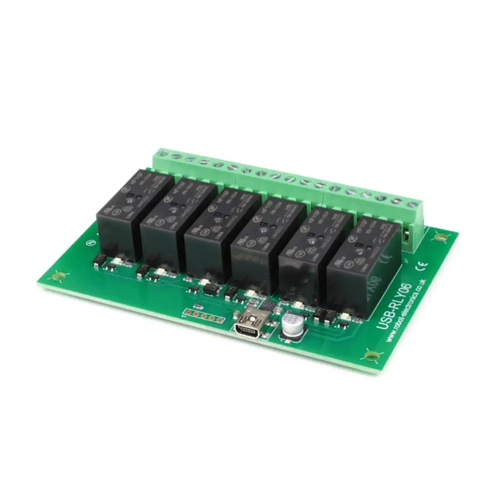 Devantech 6 x 16A USB Relay Board USB-RLY06 - RobotShop