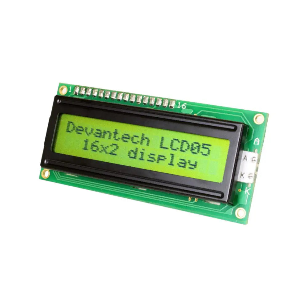 Devantech LCD05 16x2 Display (Green) - RobotShop