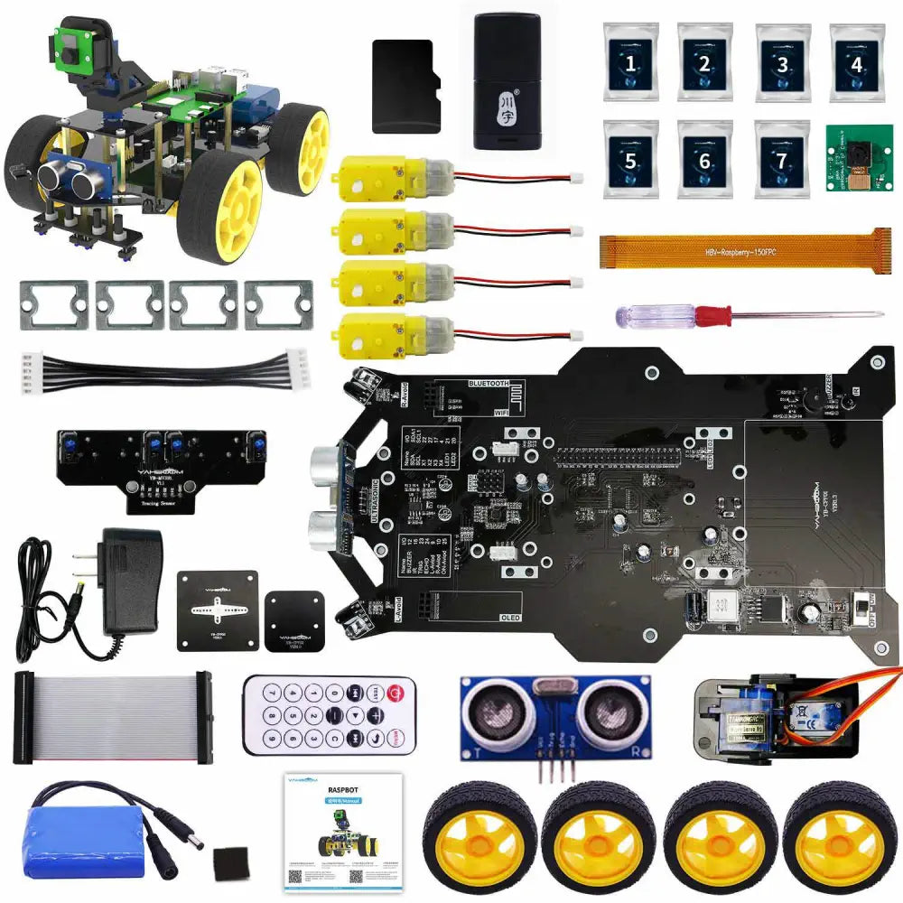Yahboom Raspbot AI Vision Robot Car w/ FPV Camera for Raspberry Pi 5 ...