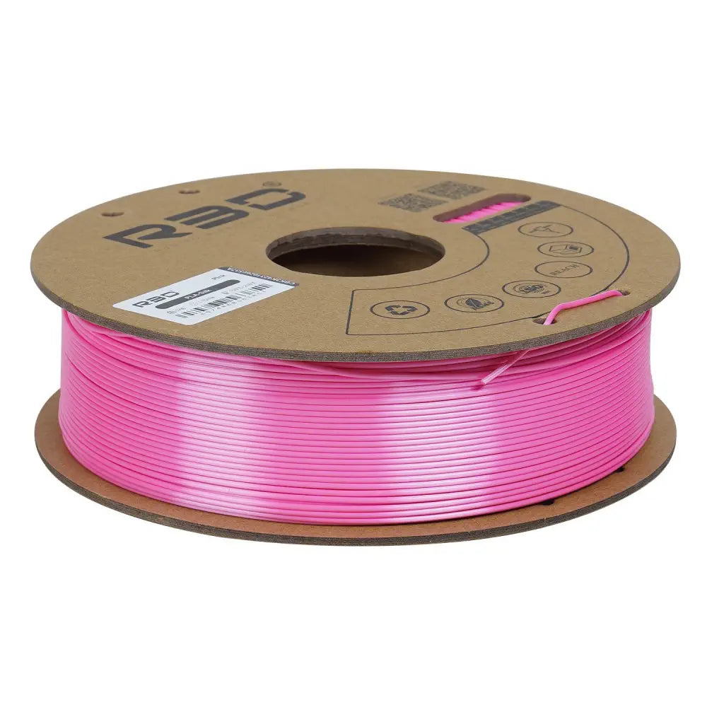 Pink R3D Silk PLA Filament - 1.75mm, 1kg for 3D Printing - RobotShop