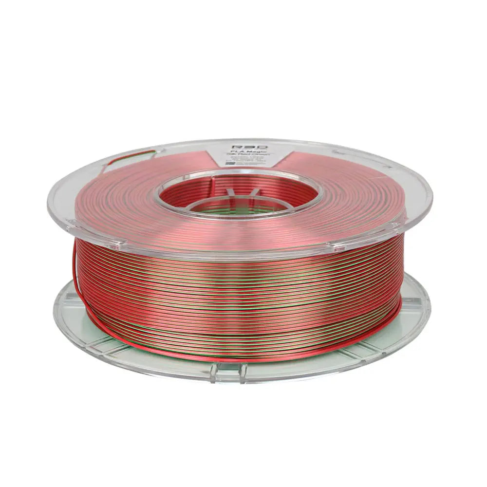 R3D Dual Colour Silk PLA Magic Filament 1.75mm 1kg - Red/Green - RobotShop