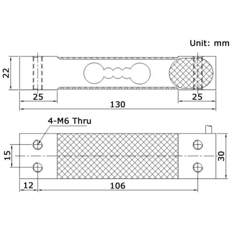 Phidgets Single Point Load Cell - 30Kg (C4) - RobotShop