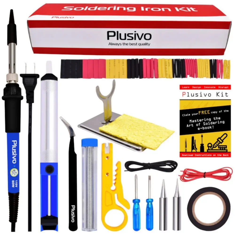 Plusivo Basic Soldering Kit for Electronics (US Plug) - RobotShop