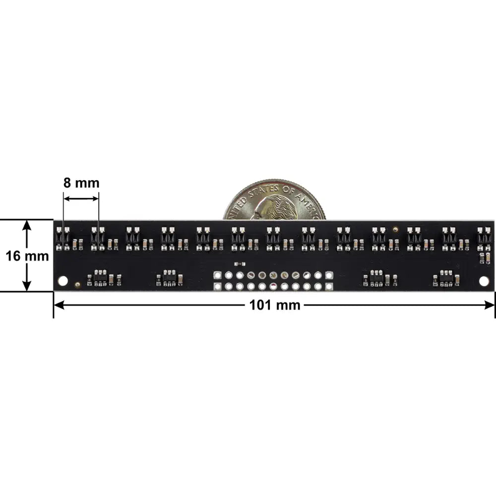 Pololu QTR-MD-13RC Reflectance Sensor Array: 13-Channel, 8mm Pitch, RC ...