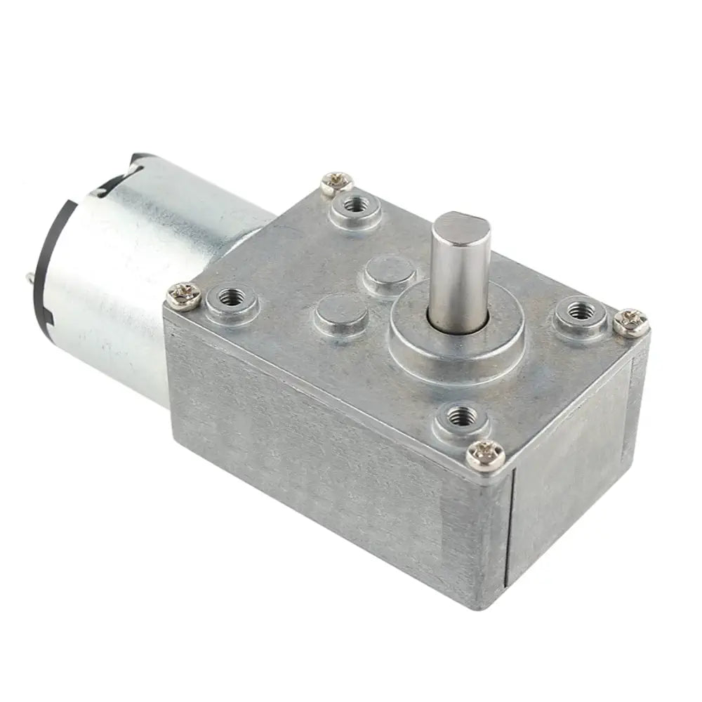 Compact size micro DC worm Gear Motor 24V - 65RPM - RobotShop