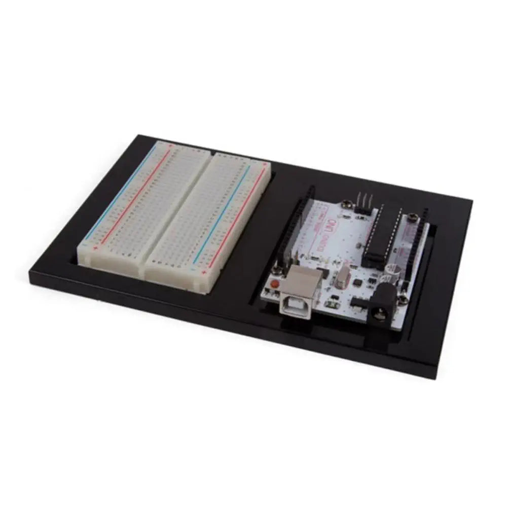 Project Holder for Arduino Uno Development Board w/ Breadboard - RobotShop