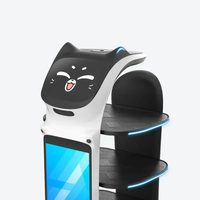 PUDU BellaBot Pro Delivery & Advertising Robot (White) - RobotShop