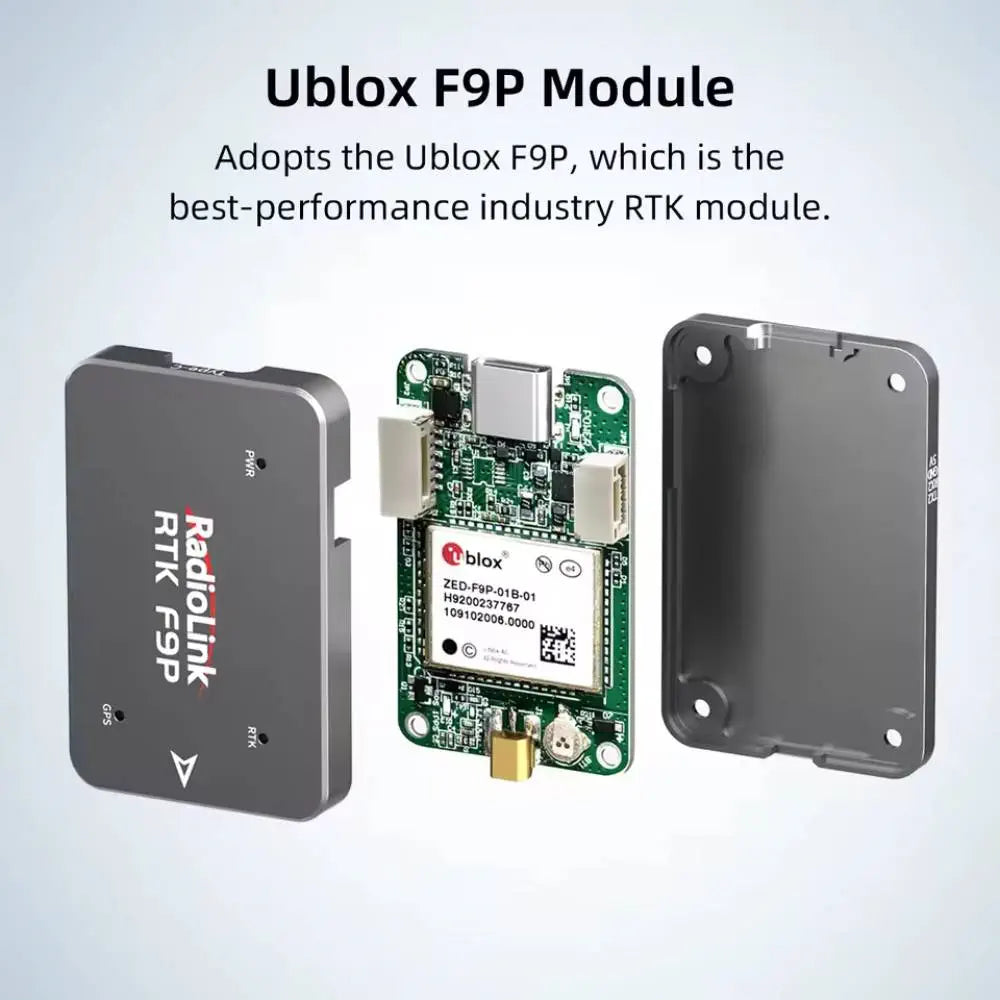 Radiolink RTK F9P Récepteur RTK niveau centimétrique avec station de ...