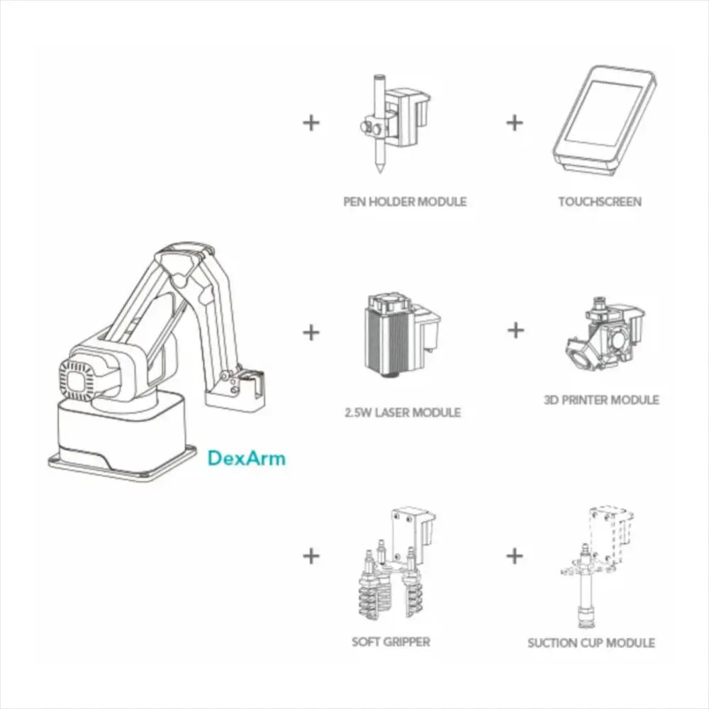Rotrics DexArm Luxury Edition All-In-One Robotic Arm - RobotShop