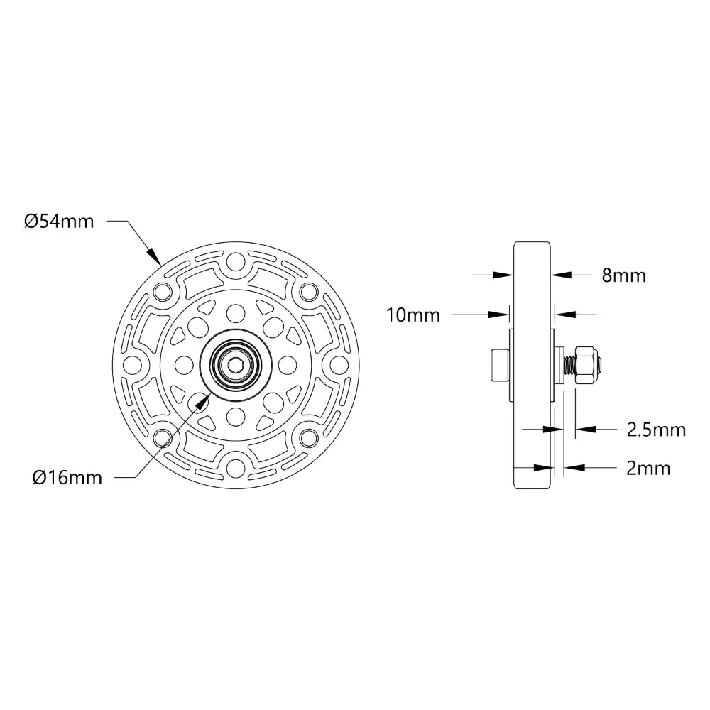ServoCity Idler Wheel Kit for 2400 Series Tracks (1-1) - 2 Pack - RobotShop