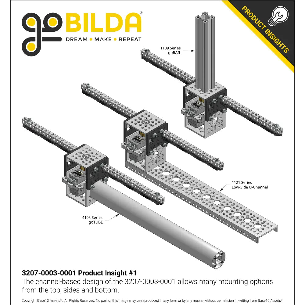 ServoCity Servo-Driven Gear Rack Kit (12lb Thrust, 11.4 in/sec, Single ...