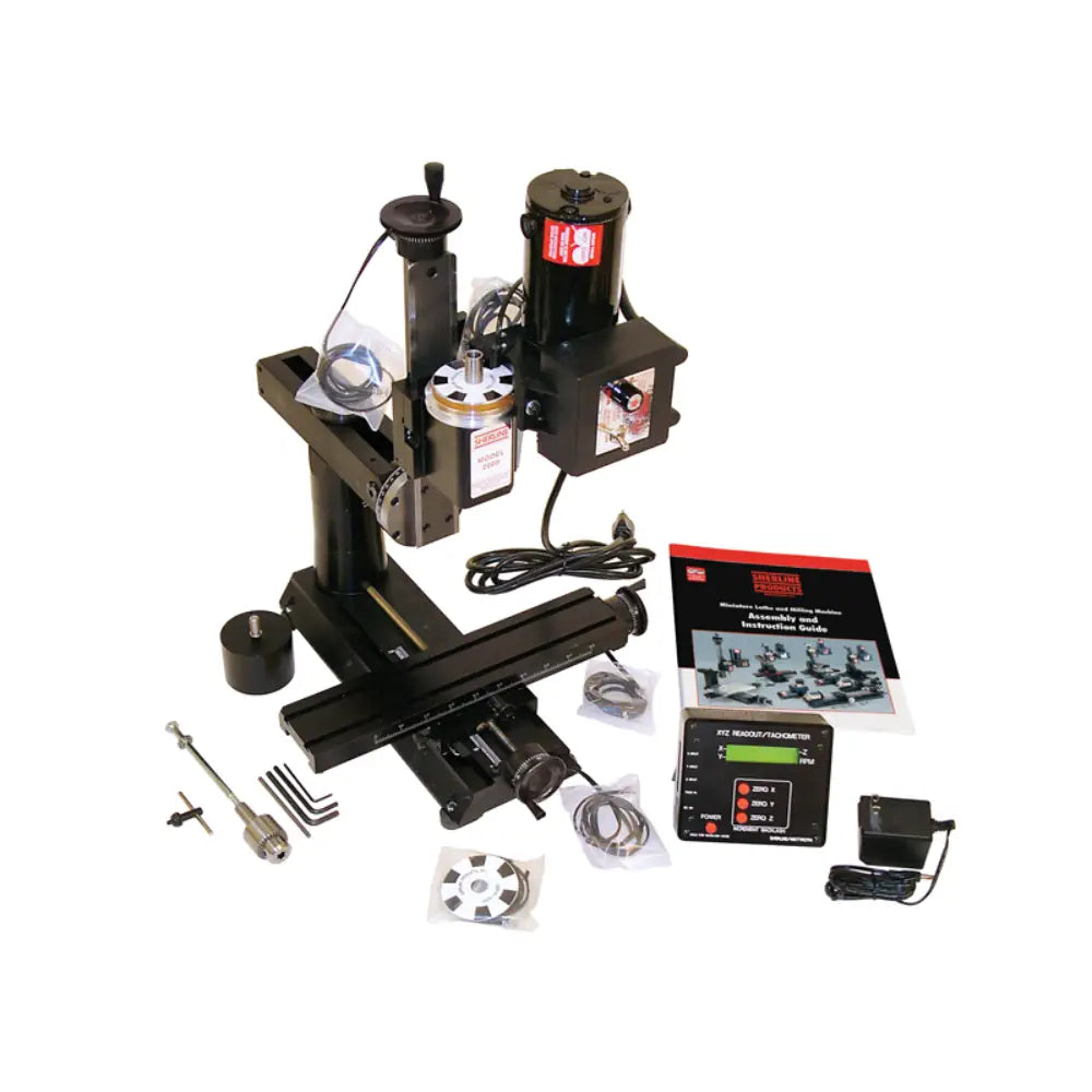 Sherline 14-Inch 8-Direction Benchtop Mill with DRO (Metric) - RobotShop