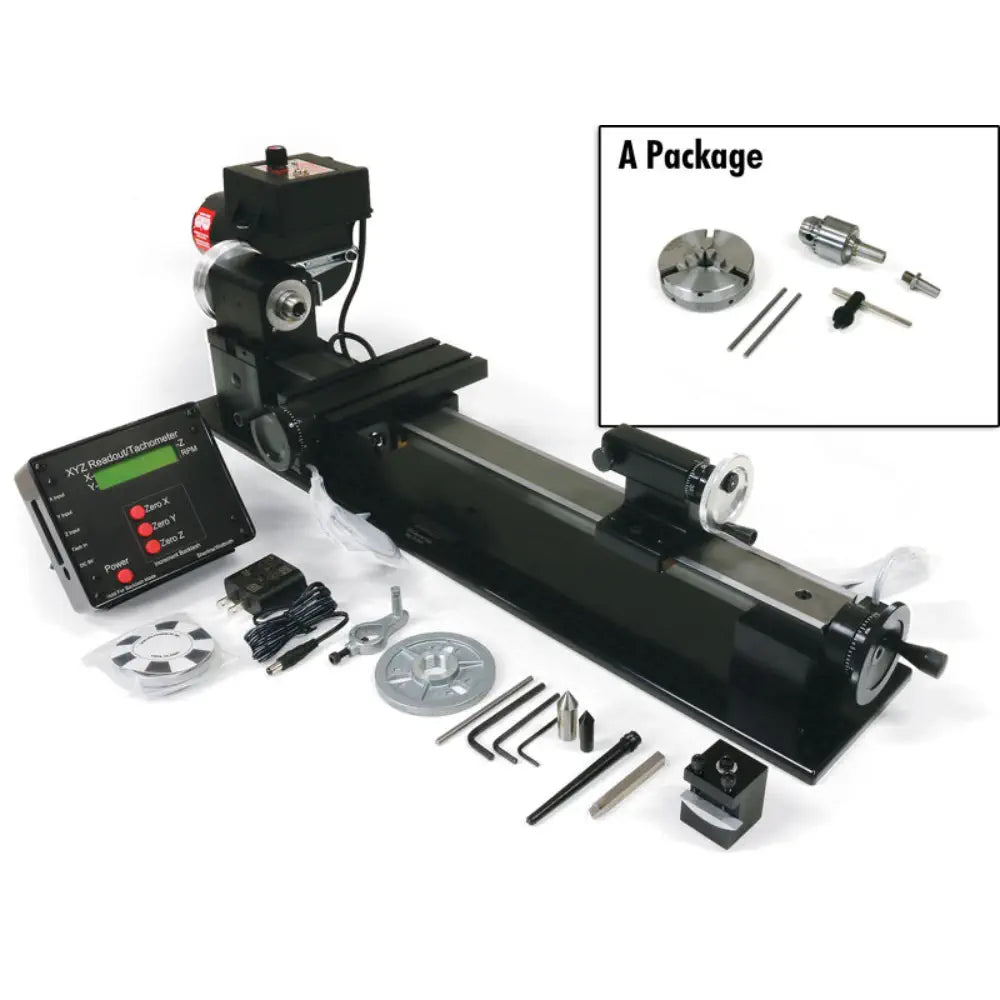 Sherline 17-Inch Benchtop Lathe with DRO Package A (Metric) - RobotShop