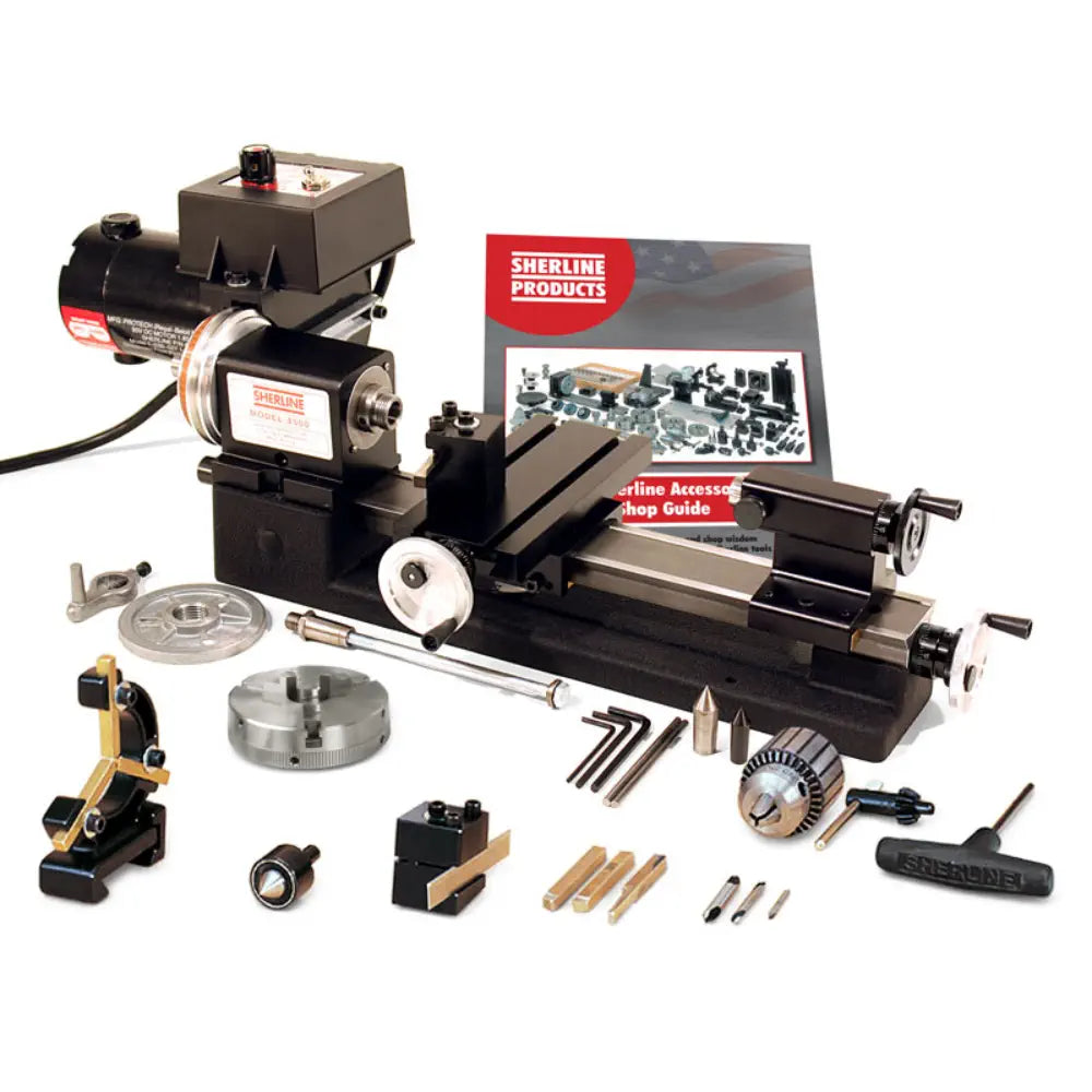 Sherline Manual 8-Inch Tabletop Lathe with Zero Adjustable Handwheels ...