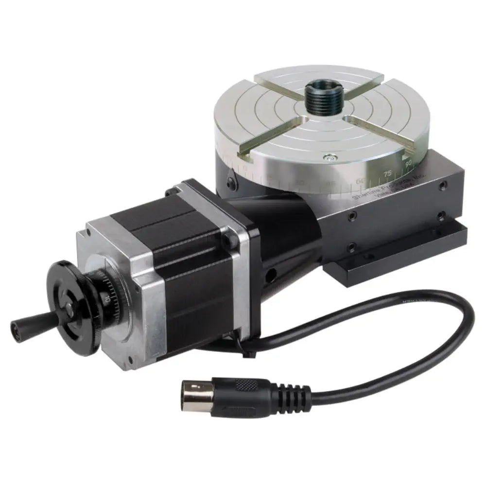 Sherline Nickel-Teflon Coated CNC Rotary Table w/ Stepper Motor - RobotShop