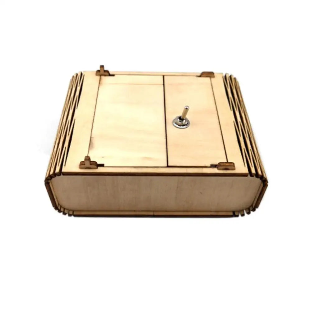 Simple Useless Box - Wooden Electronic Fun Box - RobotShop