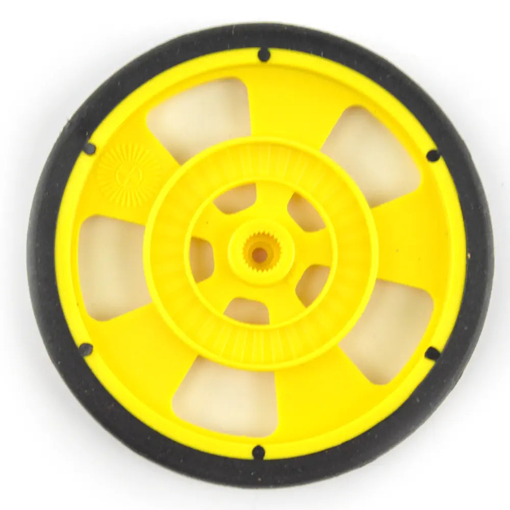 Solarbotics SW 2-5/8 inch Diameter Servo Wheel (Yellow) - RobotShop