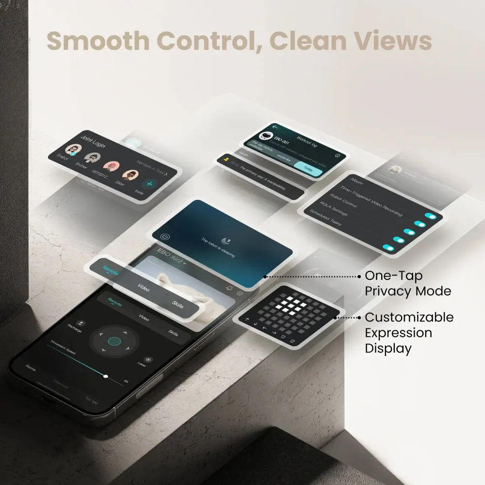 WeHome EBO Air 2 Companion Robot (Jay Blue) - RobotShop