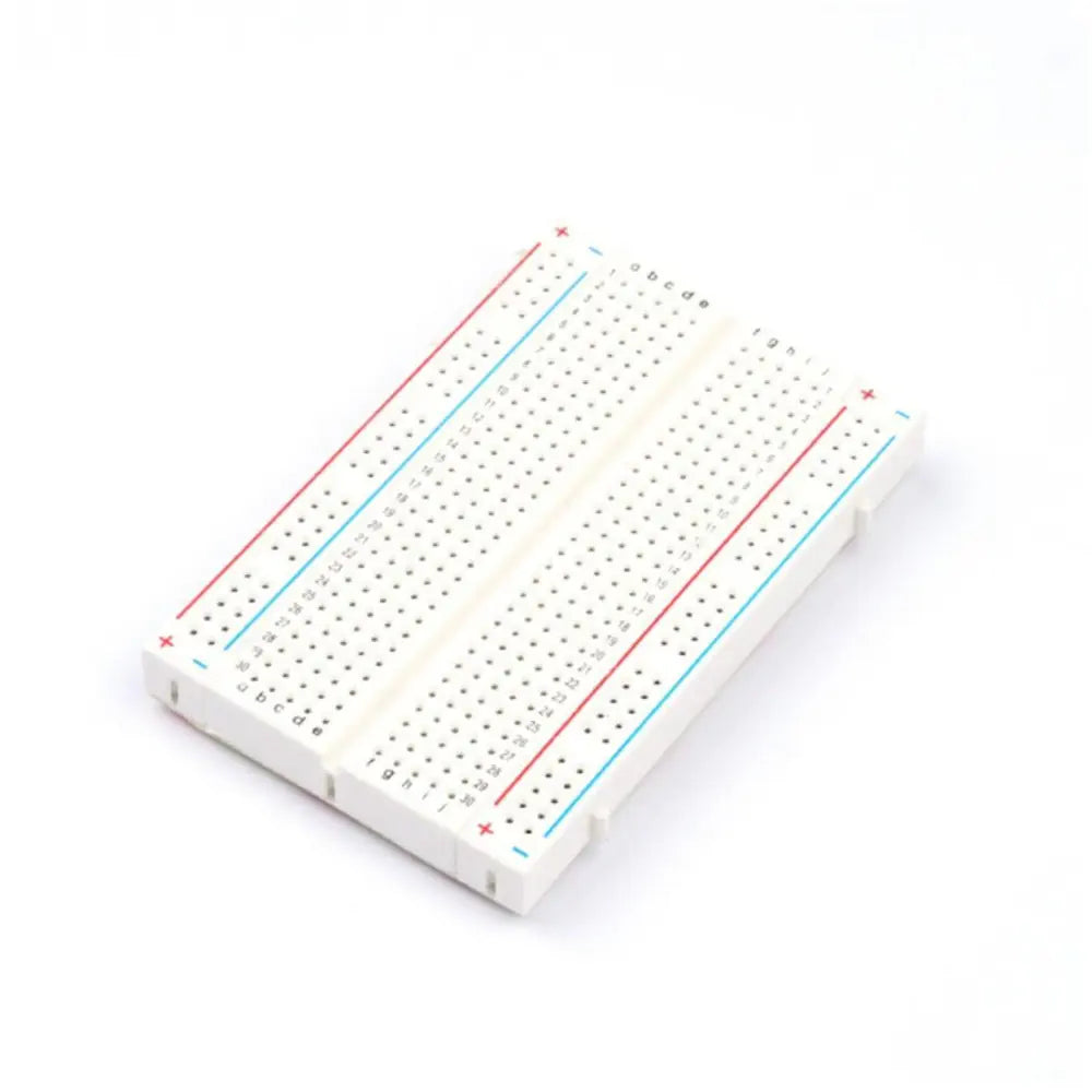 White Solderless Prototype PCB Board Breadboard 400 Tie-points 83x55mm ...